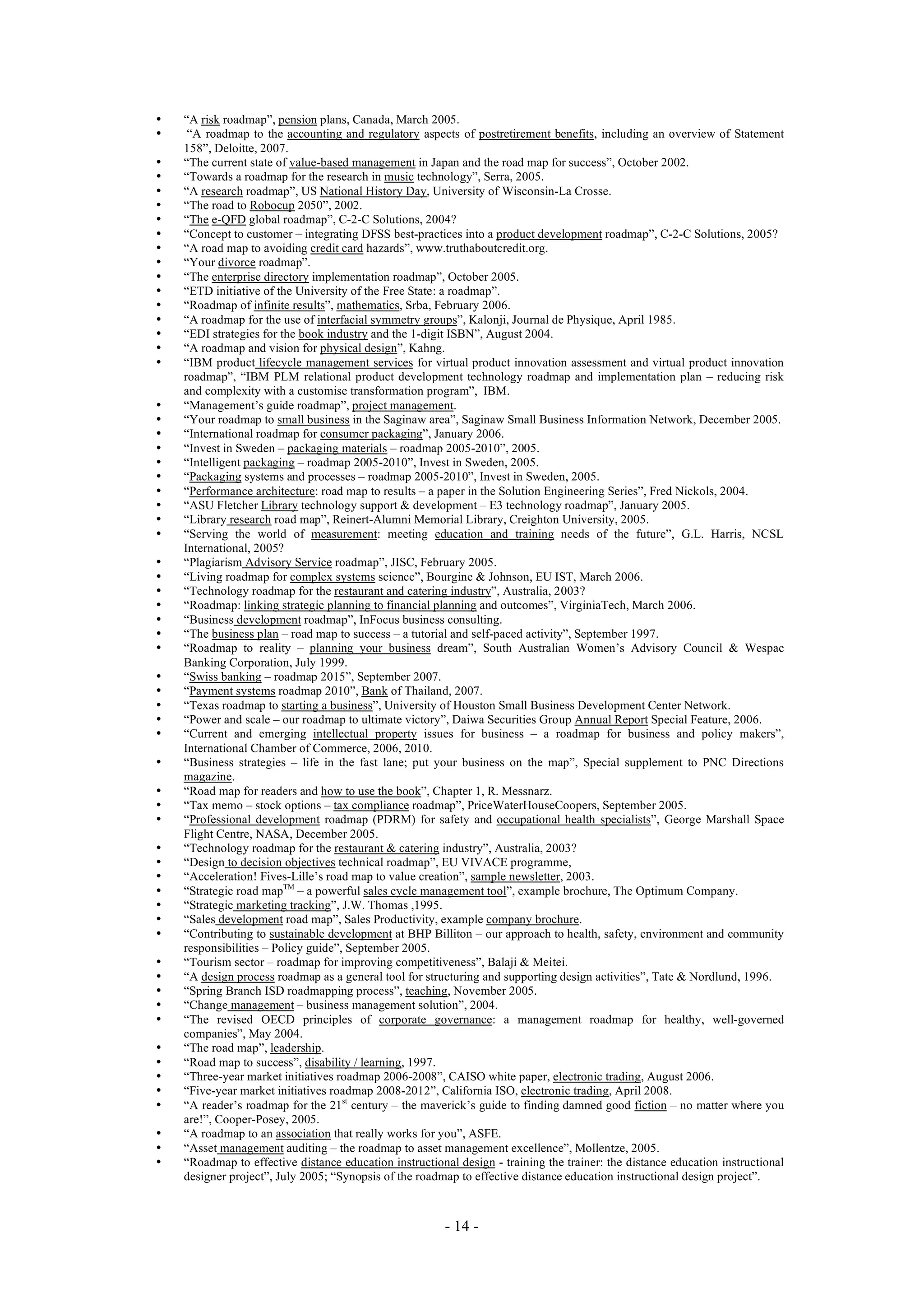 Public domain roadmaps | PDF