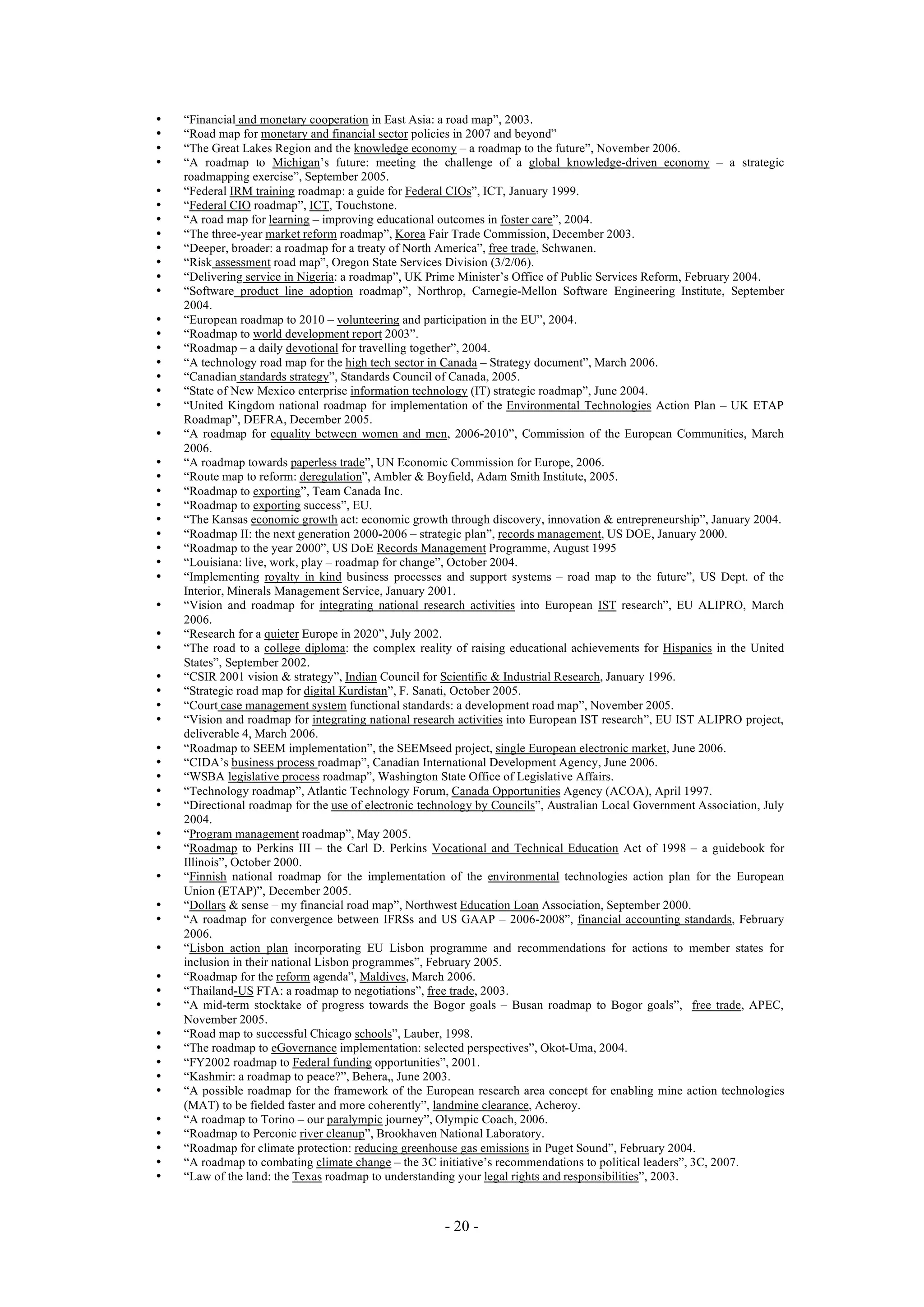 Public domain roadmaps | PDF