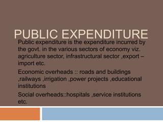 Public expenditure | PPTX