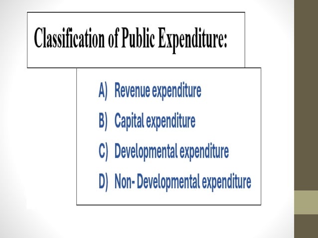 Public Expenditure & its Classifications, Canons, Causes, Effects ...