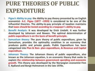Public Expenditure & its Classifications, Canons, Causes, Effects ...