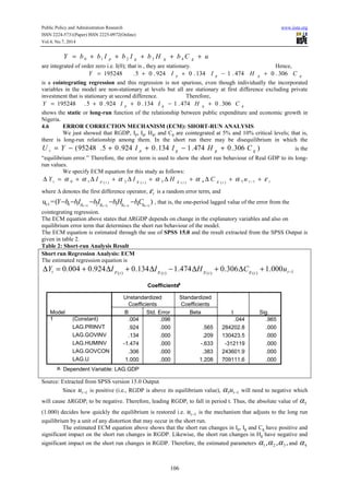 Public expenditure and economic growth nexus in nigeria a time series analysis | PDF
