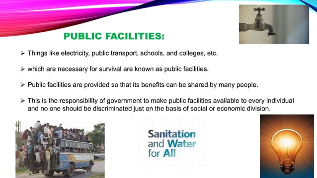 Public facilities ppt | PPTX