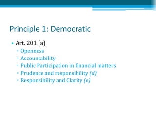 Constitutional provisions for Public Finance in Kenya. | PPTX