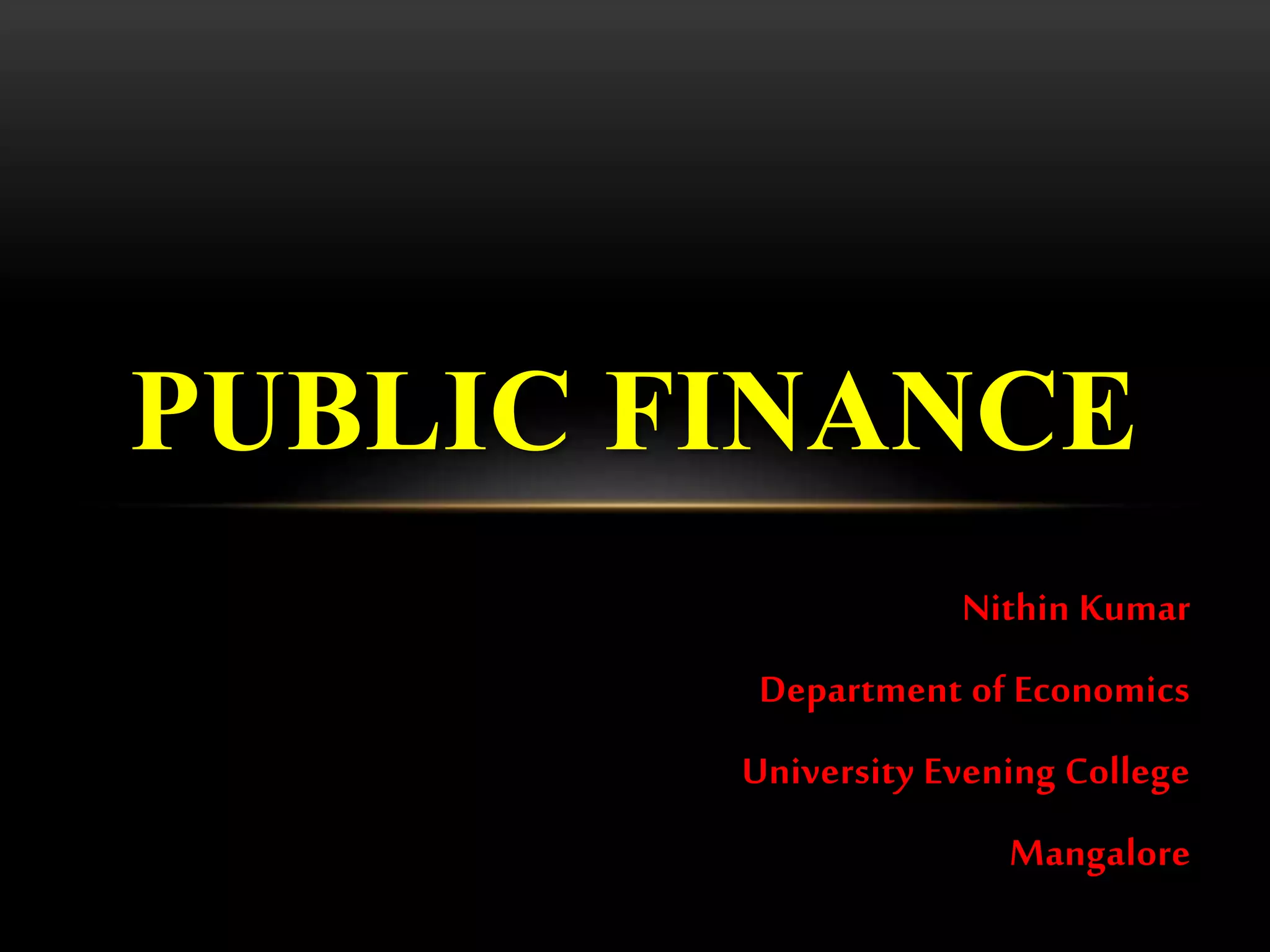 Public finance | PPTX