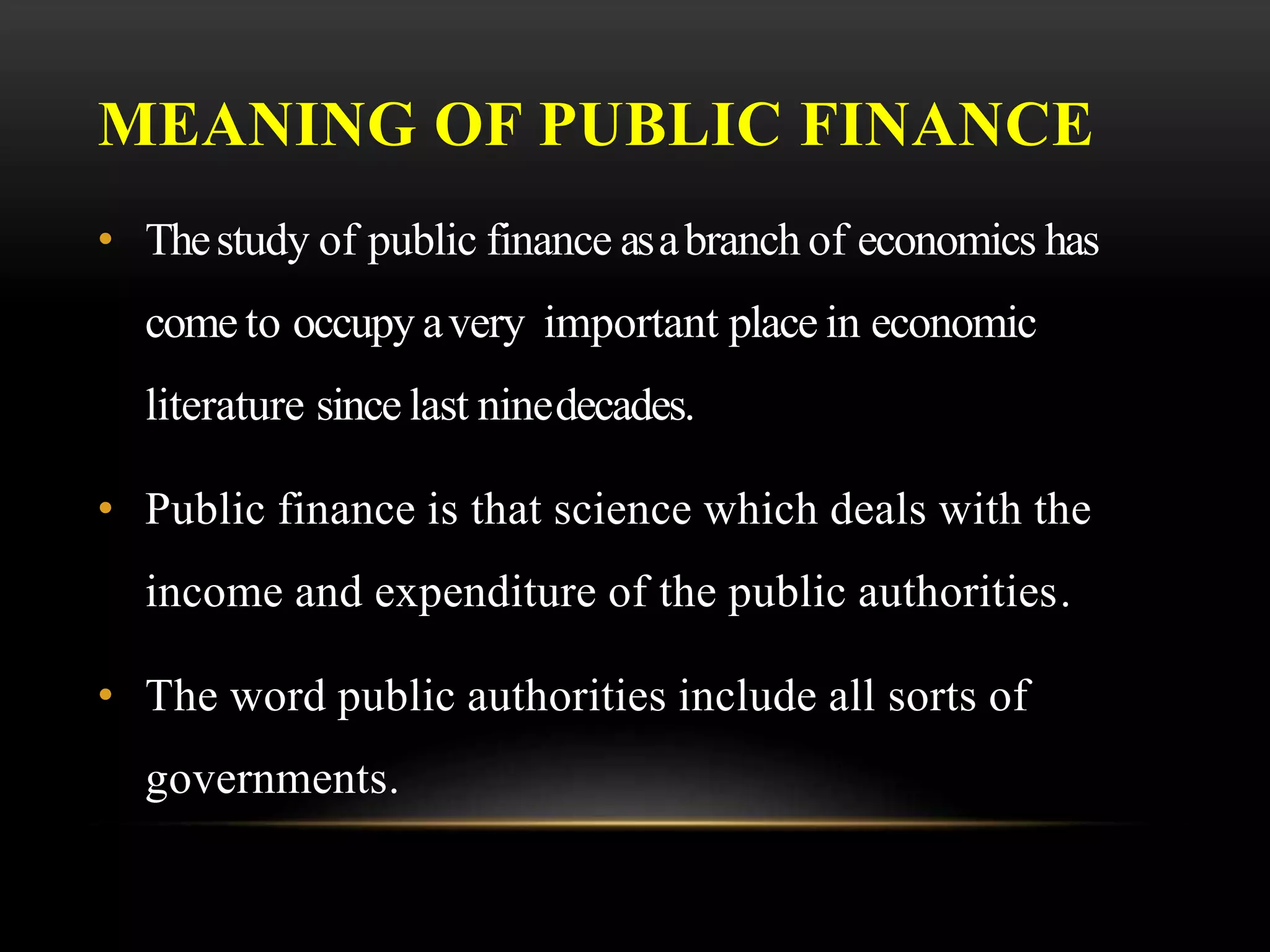 Public finance | PPTX