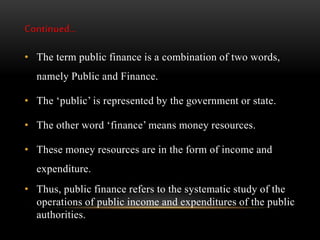 Public finance | PPTX
