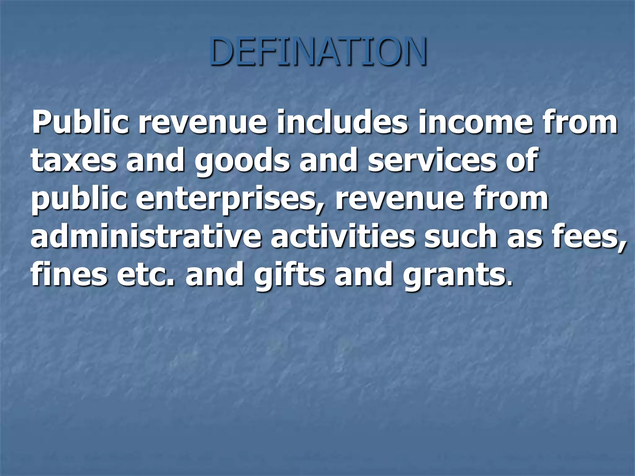 Public revenue | PPT