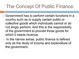 Public Finance [fiscal policy] | PPTX