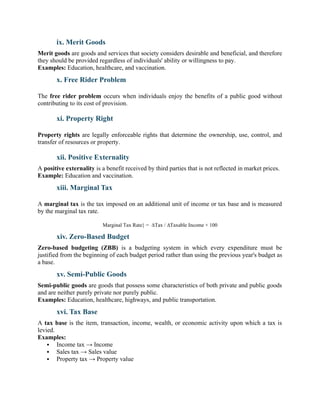 Public Finance Past Papers Short QA by UOS | DOCX