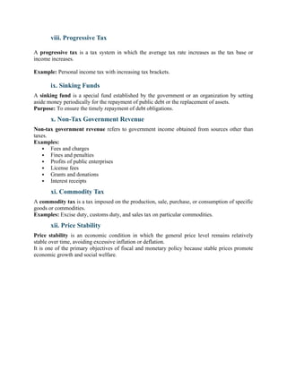 Public Finance Past Papers Short QA by UOS | DOCX