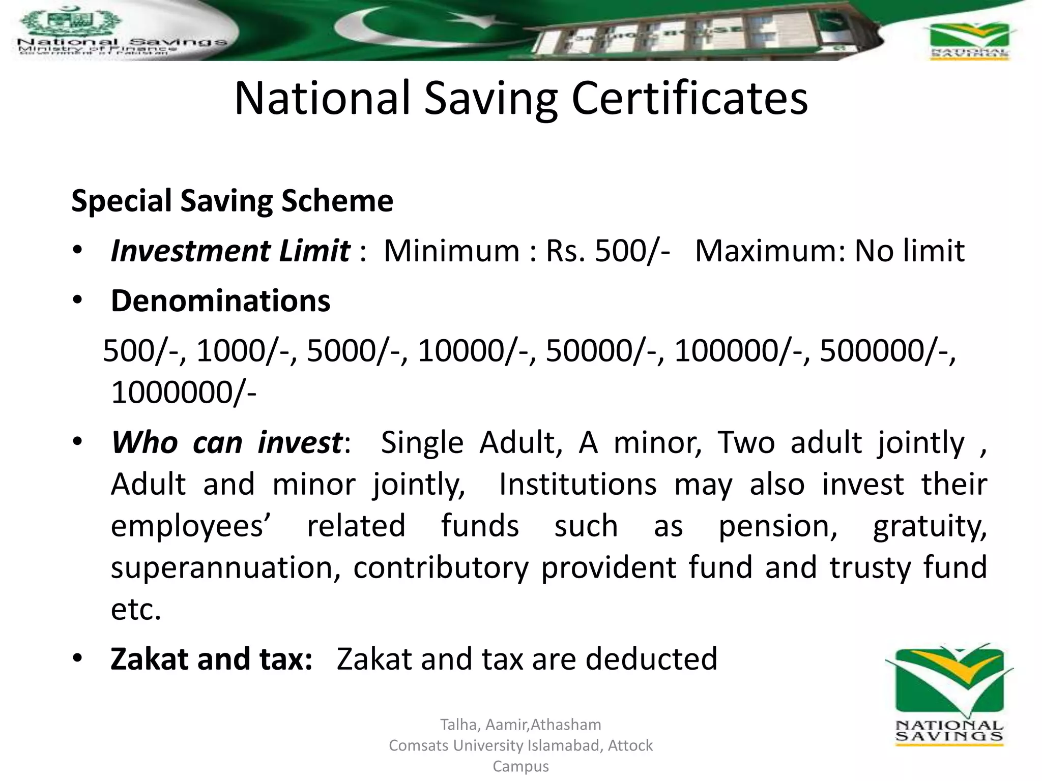 National Saving Scheme | PPTX