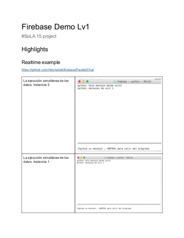 [Public] firebase demo - #7arquetipos15 [español]