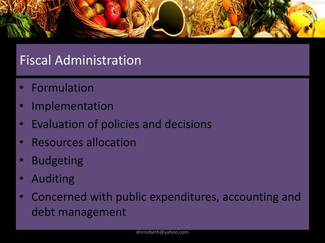 Public fiscal administration lect 1 | PDF