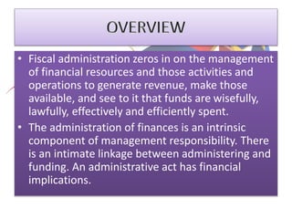 Public Fiscal Administration Part 1 | PPTX