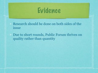 Public forum debate intro | KEY