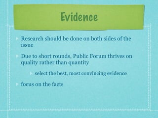 Public forum debate intro | KEY