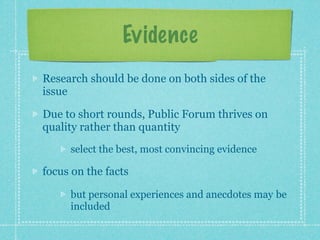 Public forum debate intro | KEY