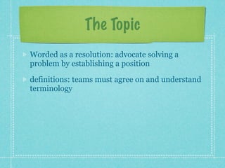 Public forum debate intro | KEY