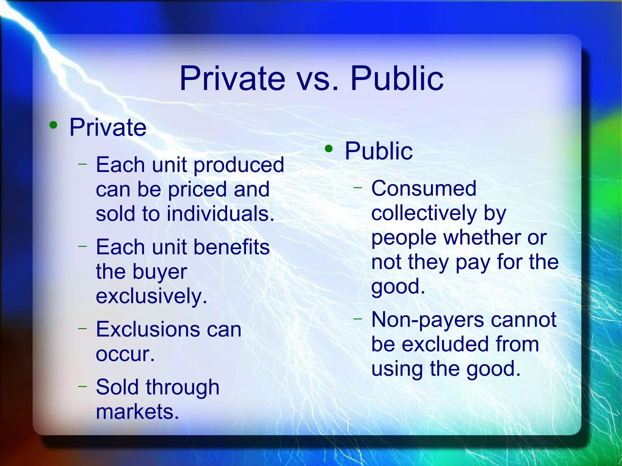 Public goods | PPT