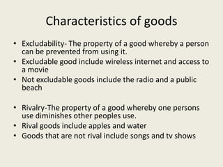 Public Goods and Common Resources (By Blake and Paul) | PPT