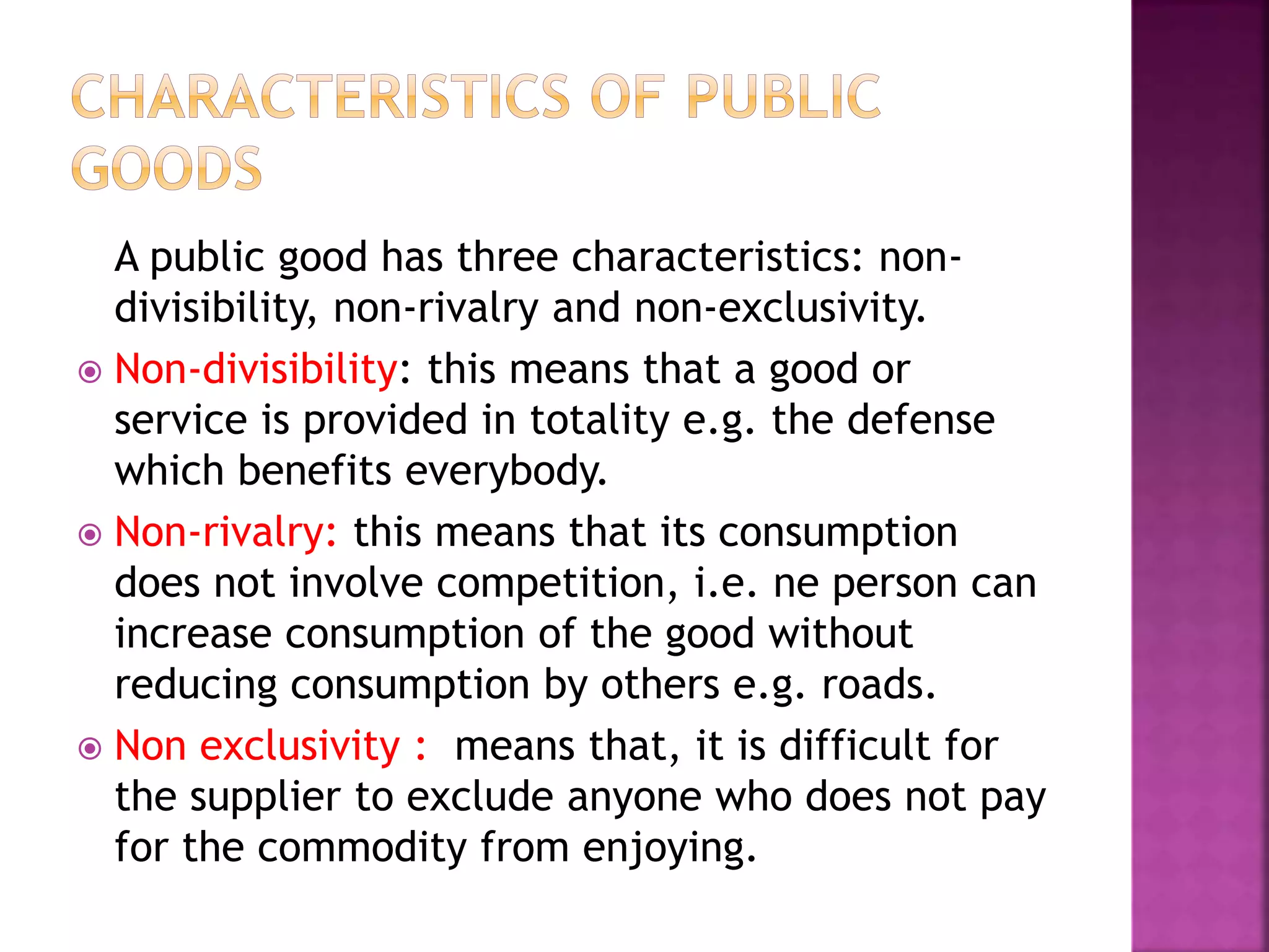 Public goods and externalities | PPTX