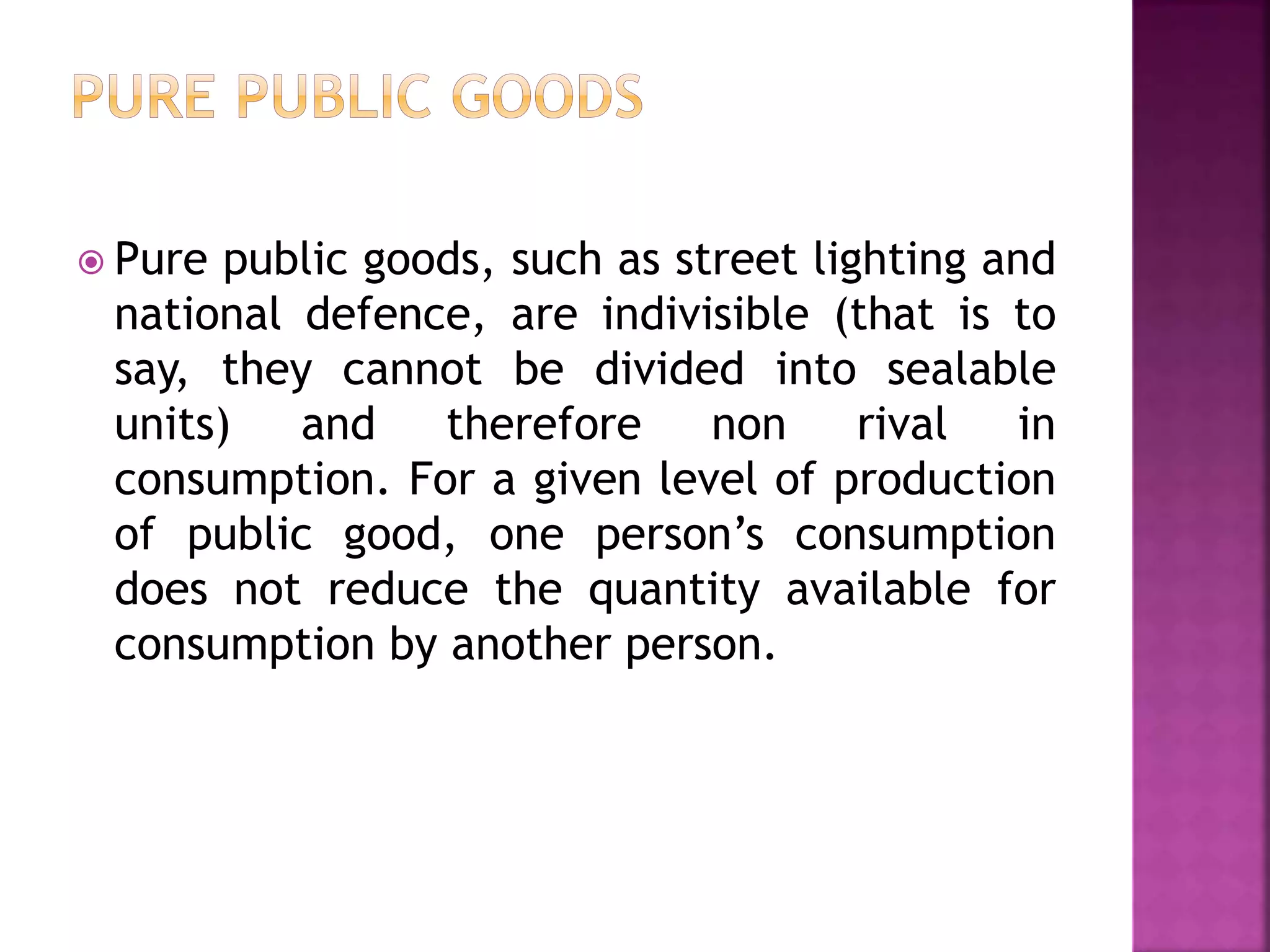 Public goods and externalities | PPTX