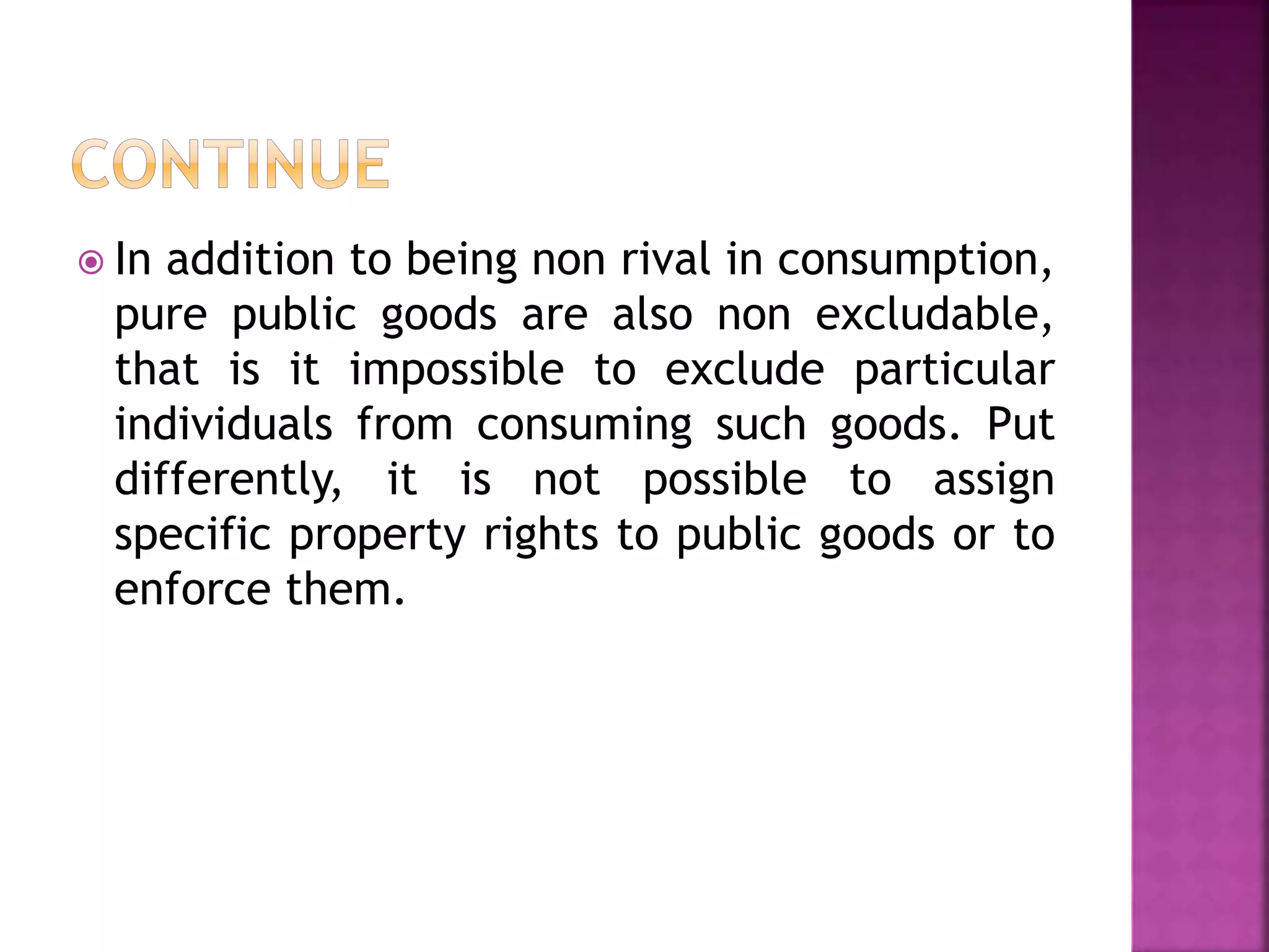Public goods and externalities | PPTX