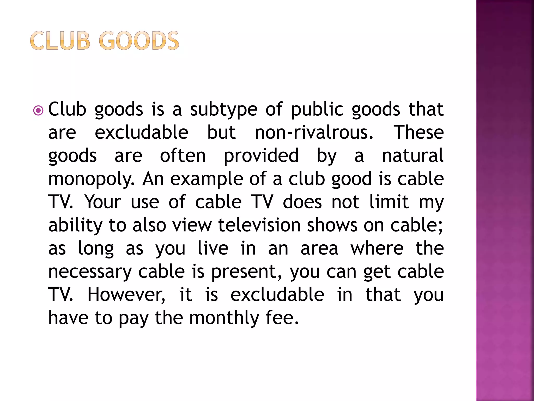 Public goods and externalities | PPTX