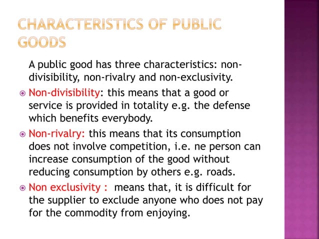 Public goods and externalities | PPTX | Personal Finance