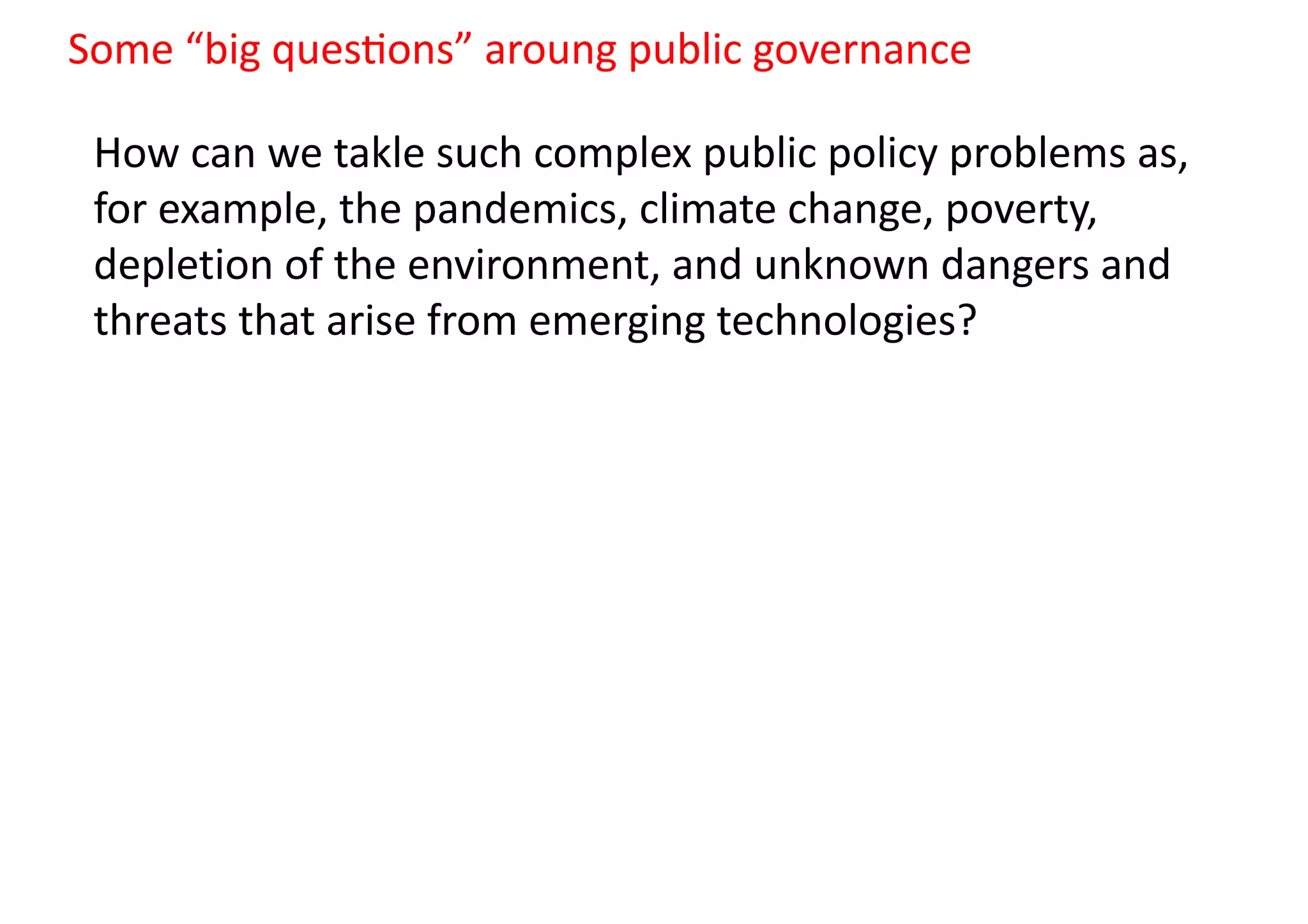 Public governance general considerations | PDF | Political Issues ...