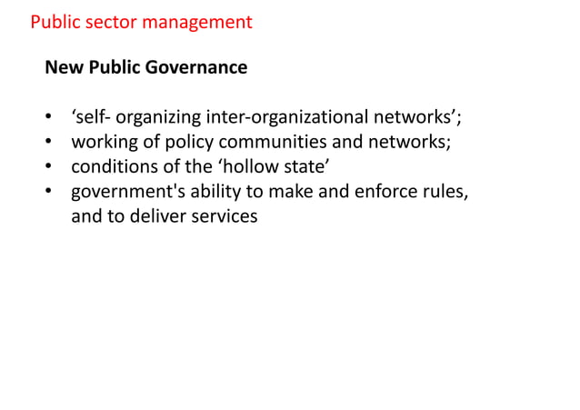 Public governance general considerations | PPT