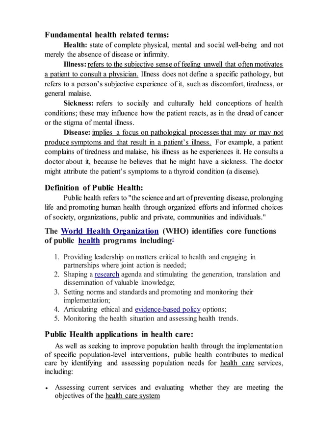 Public health word | PDF