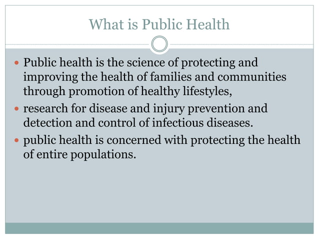 Public health | PPT