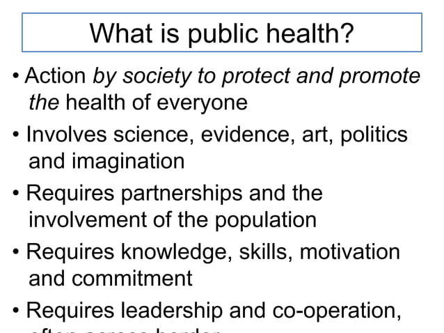 Public health and infectious disease | PPTX