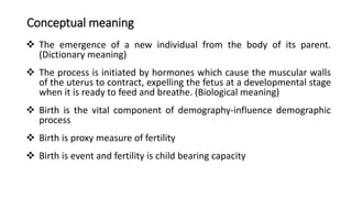 Public health concern of birth | PPT