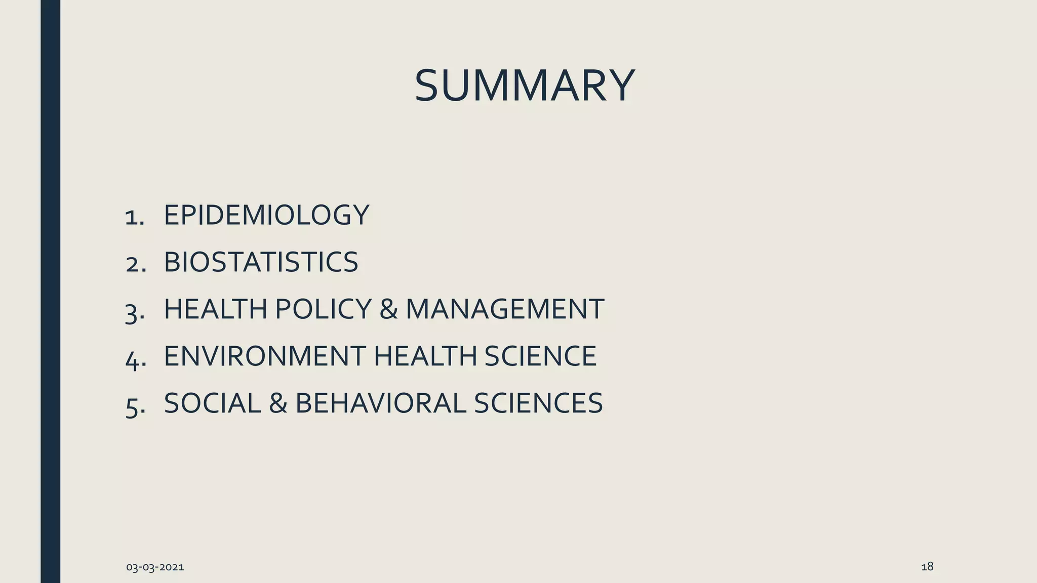 Public health disciplines | PPTX