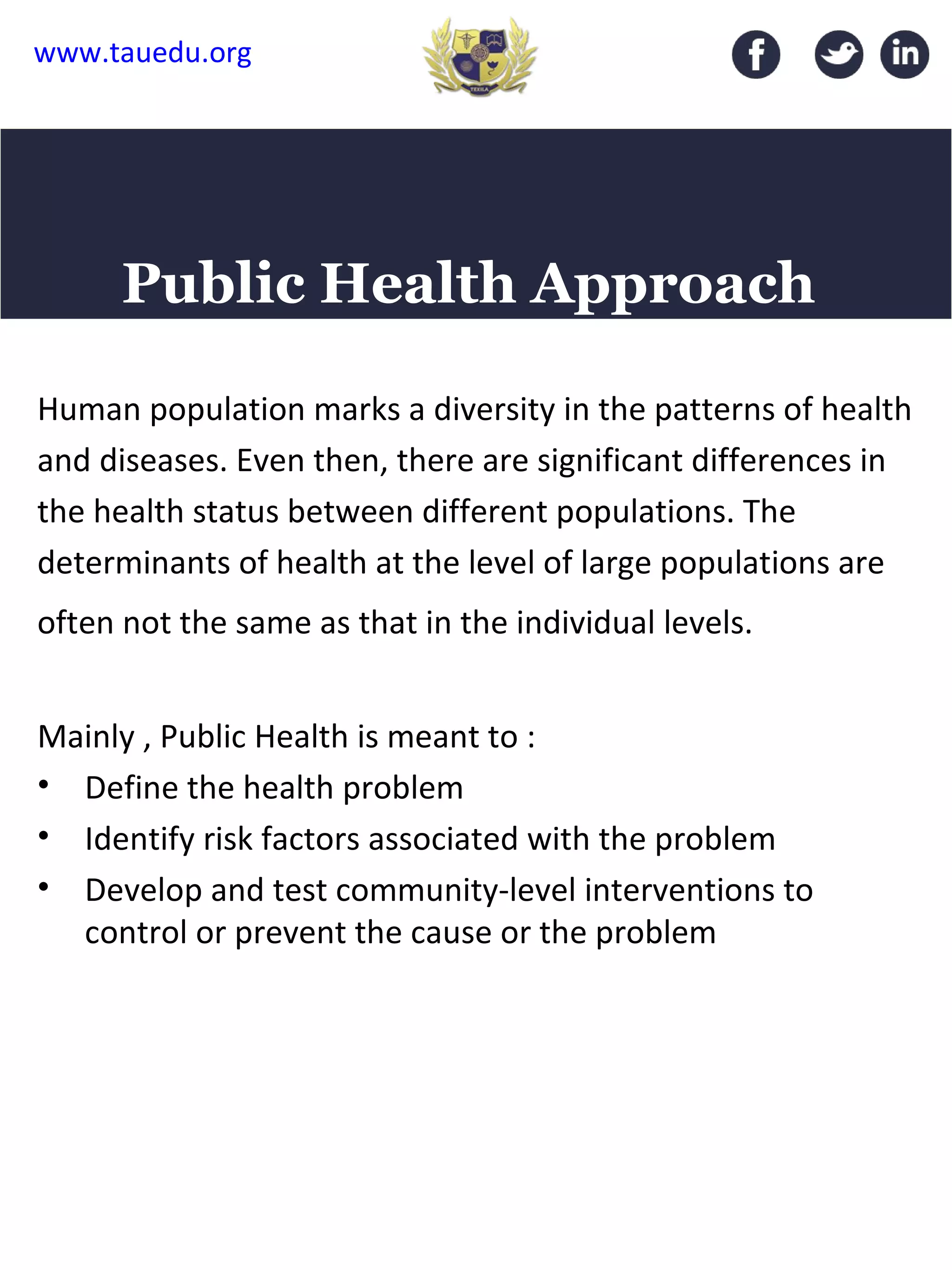 Public health certificate programs | PPT