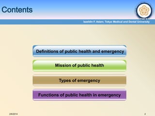Public health emergencies | PPTX