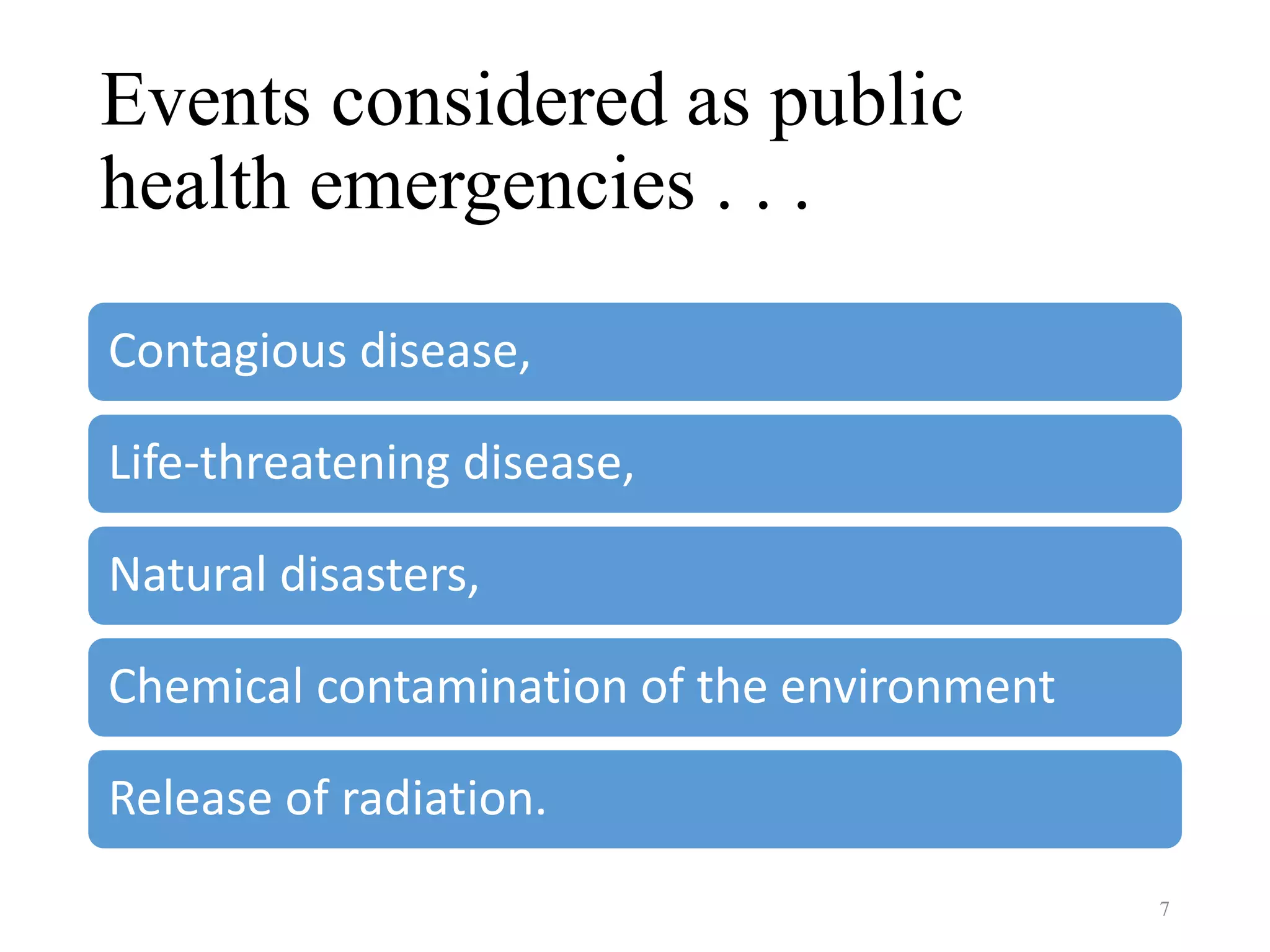 Public health emergencies | PPTX