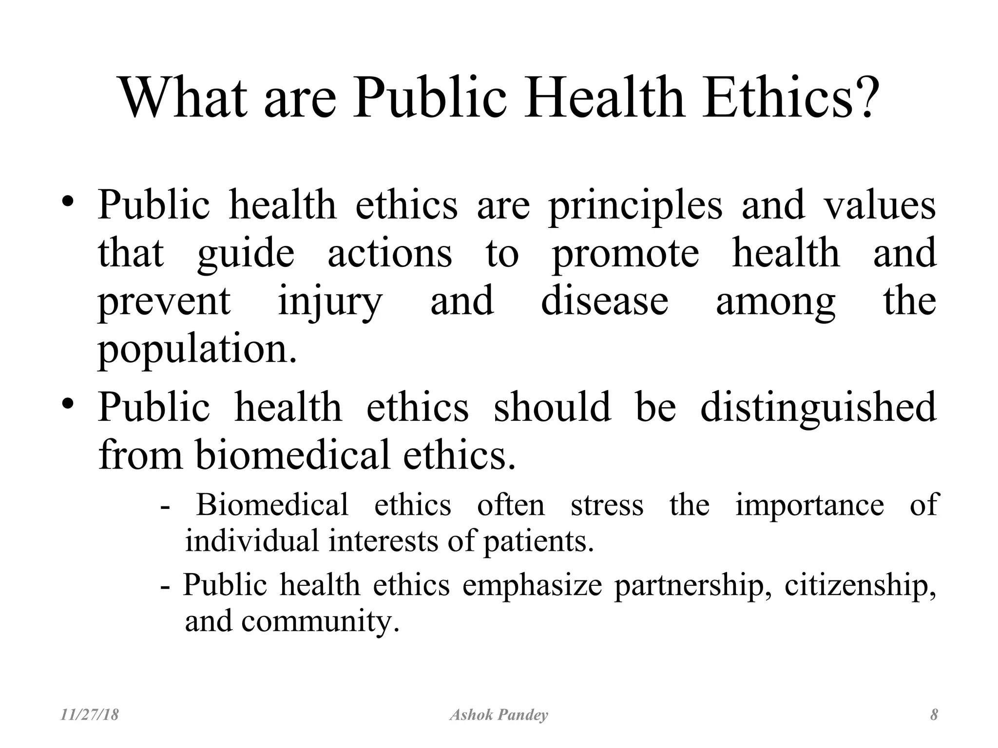 Public health ethics | PPT