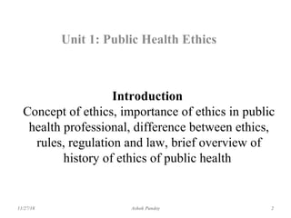 Public health ethics | PPT
