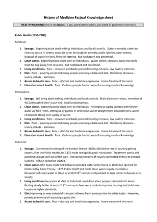 Public health facts | DOCX | Healthcare Industry | Industries