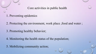 Public health for occupational therapist | PDF