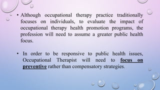 Public health for occupational therapist | PDF
