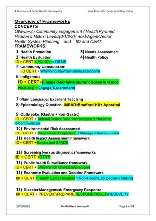 Public health frameworks | PDF