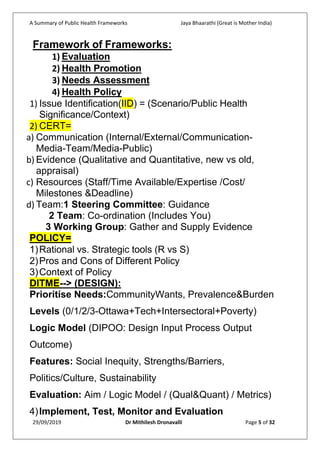 Public health frameworks | PDF