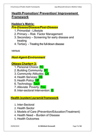 Public health frameworks | PDF
