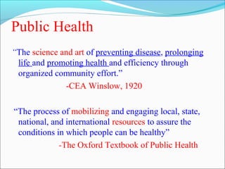 Introduction to Public health | PPT