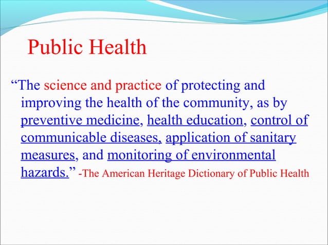 Introduction to Public health | PPT